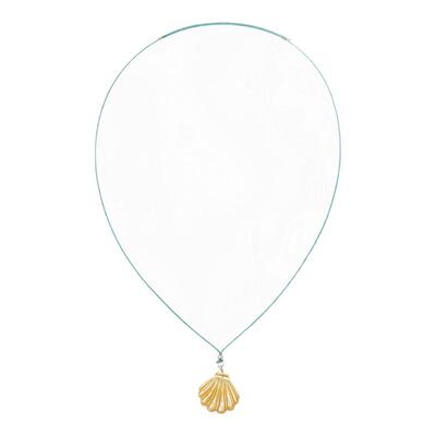 BLOTT度假系列 黄蝶贝纯银蓝绳可抽拉可调节项链颈链吊坠