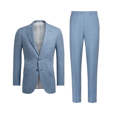 Suitsupply浅蓝色羊毛西装套装