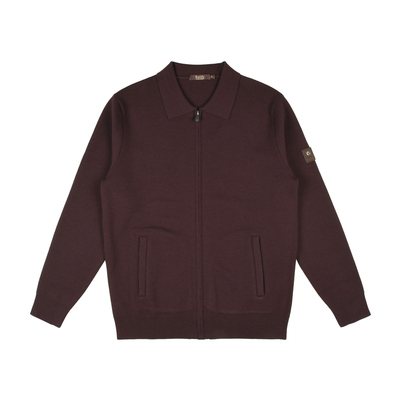 雷迪波尔100%绵羊毛翻领羊毛衫