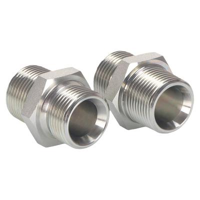 液压油管直通1BT英制管螺纹转锥螺纹1/2/3/4/6分60°内锥凹口直接