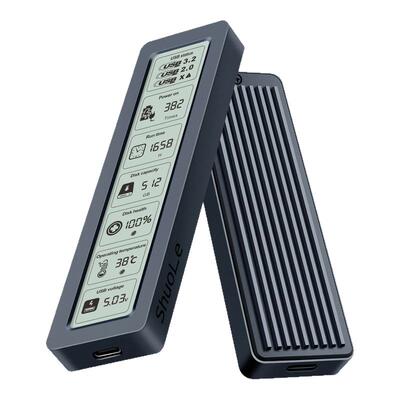 硕乐m.2硬盘盒nvme/sata大屏显示