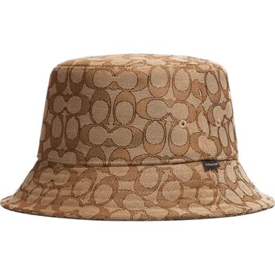 COACH/蔻驰奥莱男女通用经典标志老花渔夫帽复古帽子