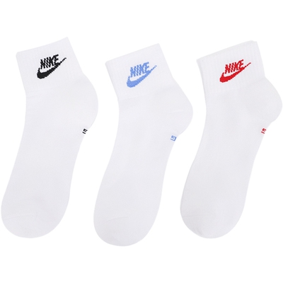 【南京建邺部分地区可用闪购送达】耐克NIKE男袜女袜袜子三双装