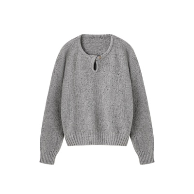 XWI欣未短款手工双面羊毛大衣女2024秋冬新款翻领设计感毛呢大衣