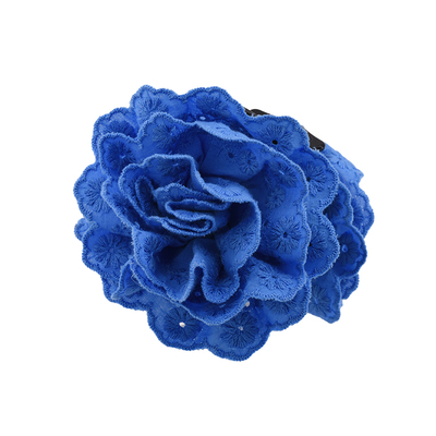 suzyacc kr蓝色刺绣玫瑰花朵抓夹法式高级感2026新款盘发发夹女