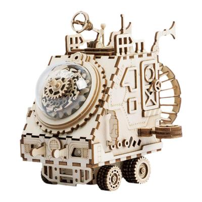 若态拼装木质八音盒diy手工