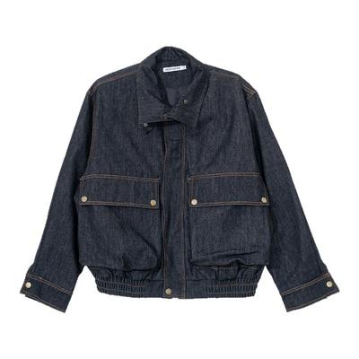 Hualun秋季黑色牛仔外套男