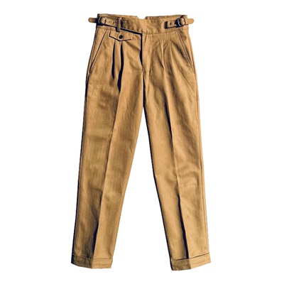 廓尔格九分裤微锥复古