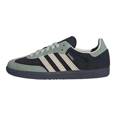 Adidas/阿迪达斯正品SambaOG新款女黑银绿色经典街头板鞋JI2680