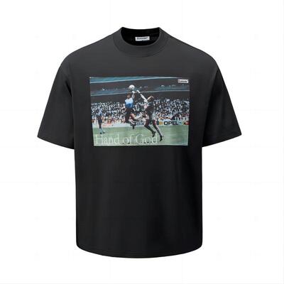 Eusoueu美式复古情侣上帝之手T恤