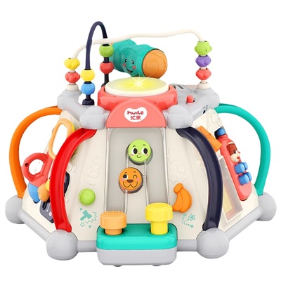 汇乐六面体手拍鼓婴儿玩具0-2岁