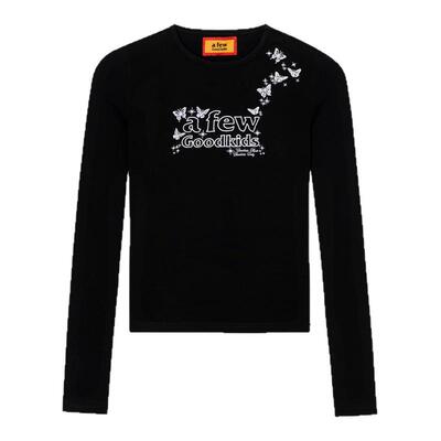 AFGK25FW蝴蝶刺绣情侣长袖T恤