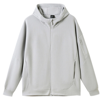 意大利PSENY高端男士2026年春季男士华夫格肌理透气连帽夹克外套