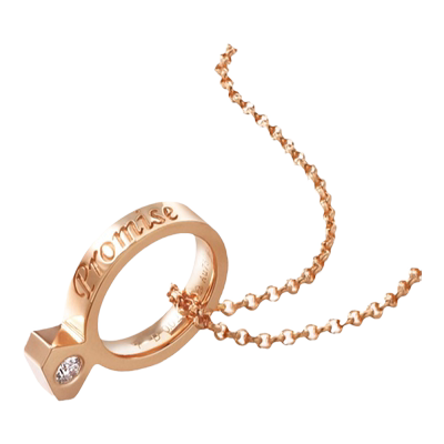 周生生爱情密语钻石项链18k金