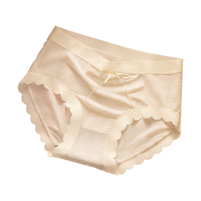 10A抑菌冰丝女士内裤无痕透气性感蕾丝宽松中腰女2025新三角内裤