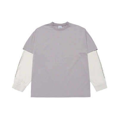 ADLV字母印花图案长袖T恤