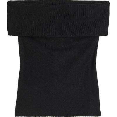 HM女装毛针织衫柔软舒适针织露肩上衣时尚休闲内搭打底衫1207242