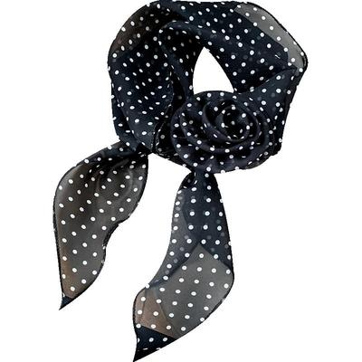 韩版花朵丝巾2件套优雅薄纱