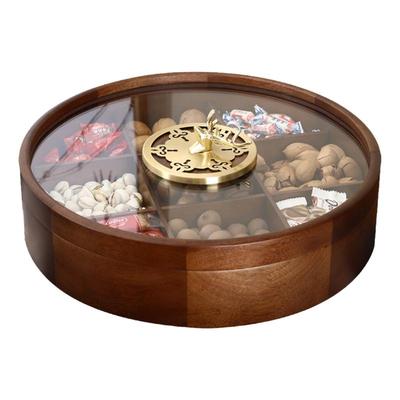 九宫格大容量，0油漆实木干果盘