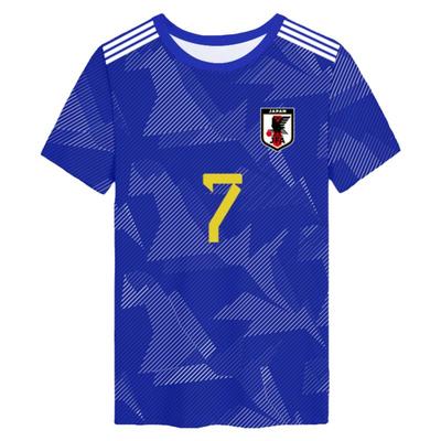 日本国家队足球衣服速干t恤