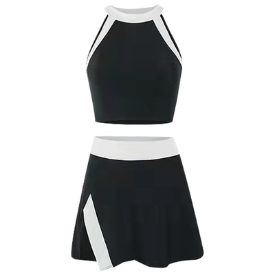 遮肚显瘦小胸聚拢黑色裙式比基尼