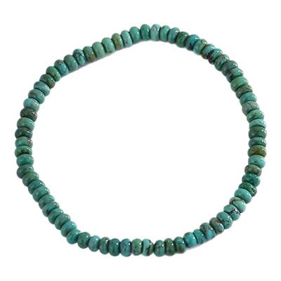 正品天然绿松石算盘珠女款手链