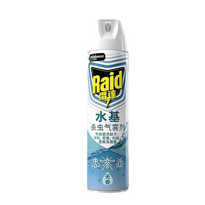 Raid/雷达水基杀虫气雾剂550ml无香家用卧室浴室宿舍驱杀蚊子灭蟑