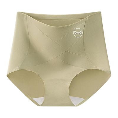 猫人高腰收腹内裤女纯棉7A级抗菌
