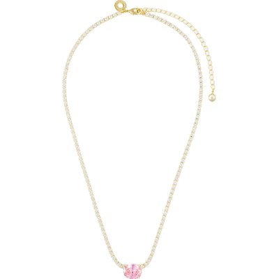 【礼物】CZ by Kenneth Jay Lane 女士镀金方晶锆石项链