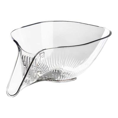 多功能沥水篮带水槽导流口