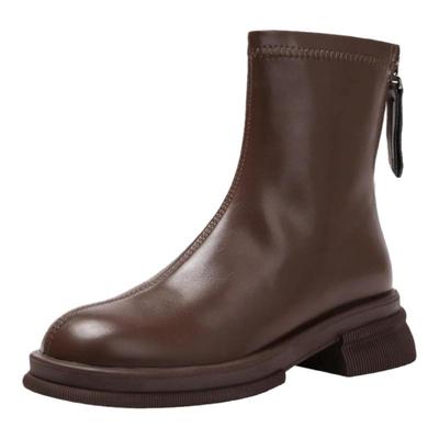 2025秋冬爆款单靴软底马丁靴真皮