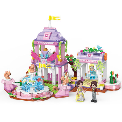 哲高积木温莎梦幻城堡甜蜜花园女