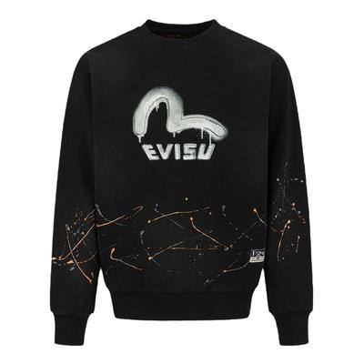 EVISU男士海鸥和商标印花卫衣