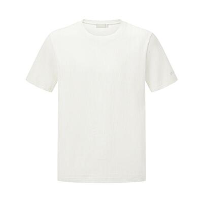 RARE威雅男装 2026夏季新款圆领T恤男士品牌logo肌理提花短袖T恤