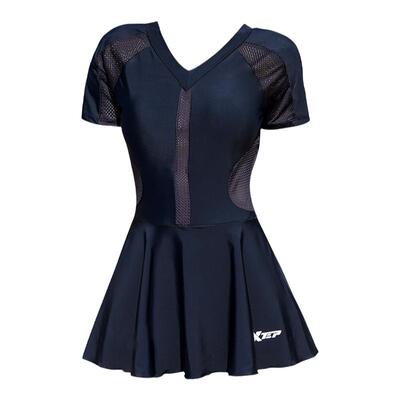 特步泳衣女新款大码连体裙式显瘦