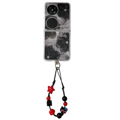 适用于小米折叠冰川纹花朵手机壳