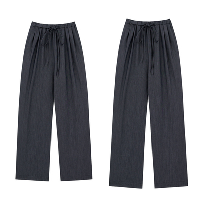 MISAZ高腰舒适仿牛仔直筒裤