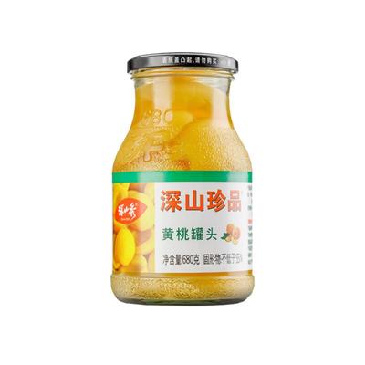 深山秀黄桃水果罐头680克大瓶装