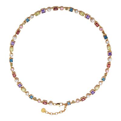 ASAPROCKY嘻哈潮流彩钻贝珠项链