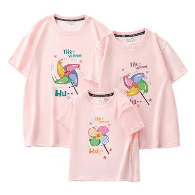 卡通亲子装家庭装短袖T恤