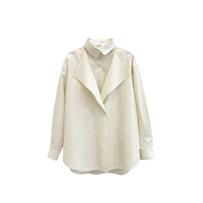 【现货】ECRIVAIN 25AW 双层外翻领高领衬衫 DOUBLEBOO