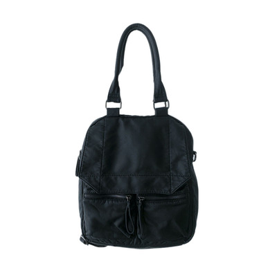 复古洗水pu大容量双肩包