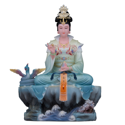 石材保平安中式客厅女娲娘娘神像