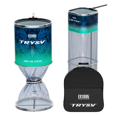 创威鱼护鱼网兜方形黑坑加厚涂胶