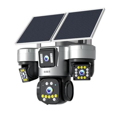 太阳能监控四镜头四画面全天录像