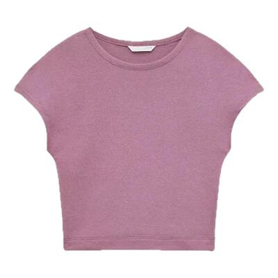 柜货！辣妹风正肩纯棉短袖T恤