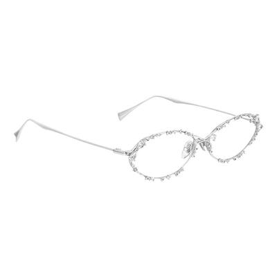 尤目宝石拼凑金属眼镜