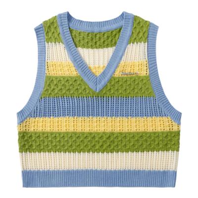 whyberry定制撞色拼接马甲小背心