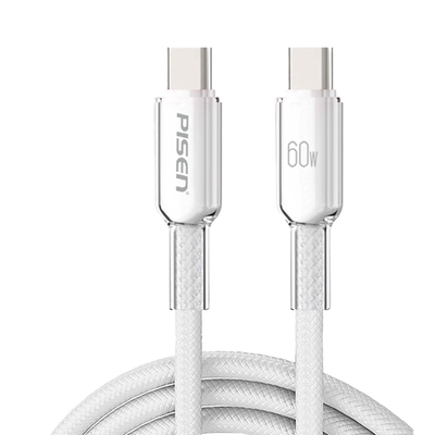 品胜60W双头typec透明渐变数据线