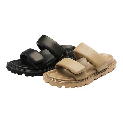 westory2023年夏季新款羊皮平底休闲百搭一脚蹬舒适外穿凉拖61441